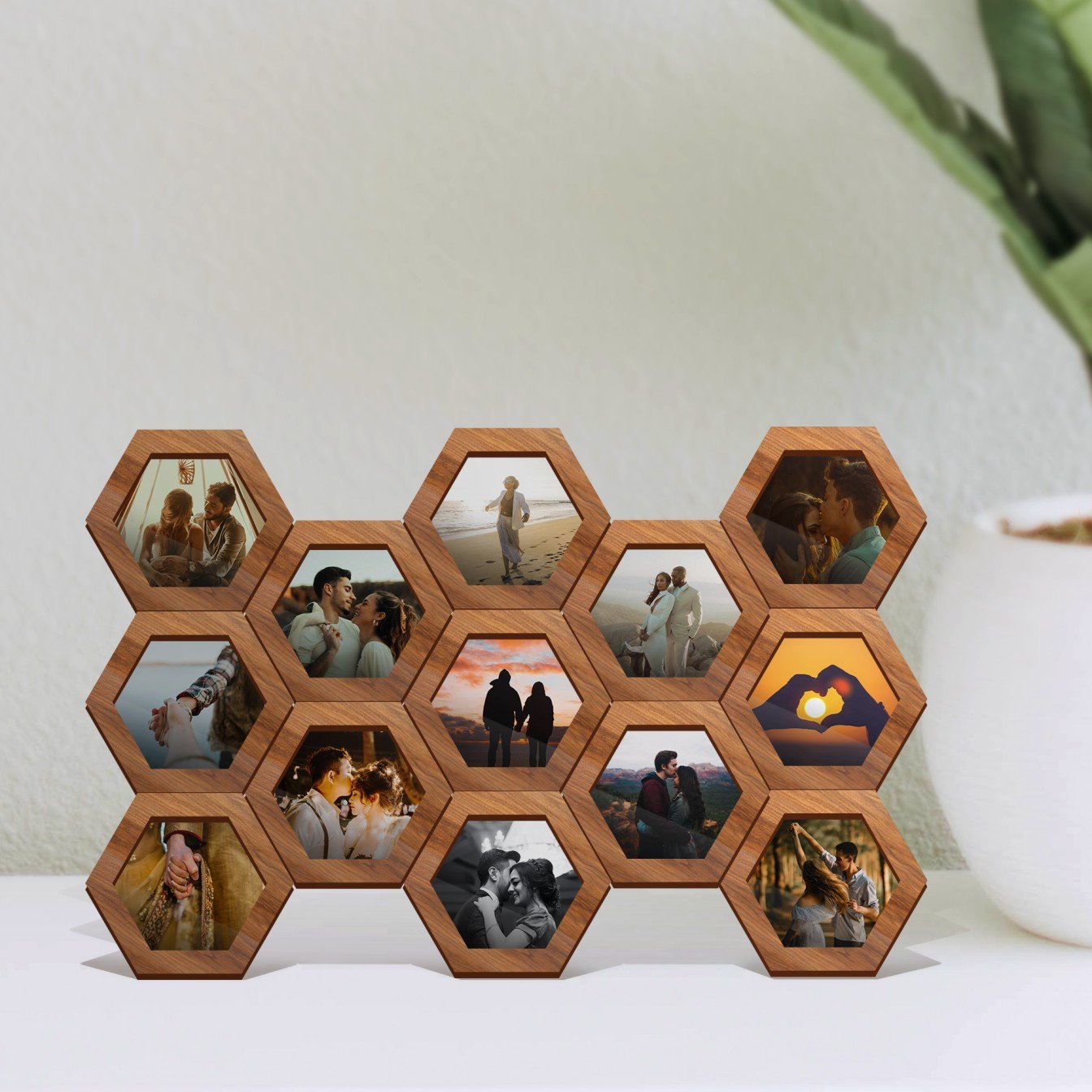 HEXAGAON TABLE FRAME - Me My Print Personalized Photo frame